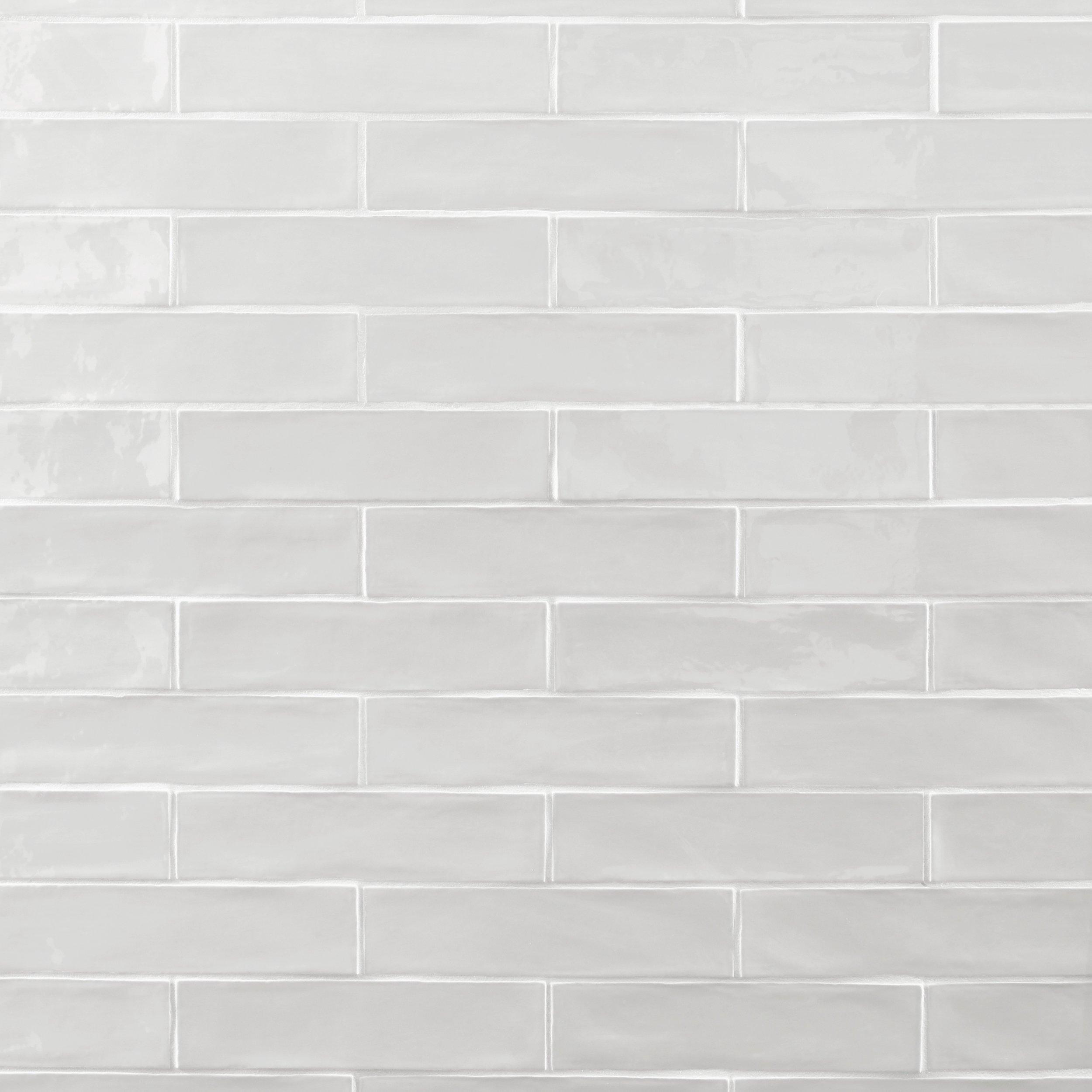 Zellige Pearl Opal Polished Ceramic Tile - 2 1/2 x 8 - 100776673 ...